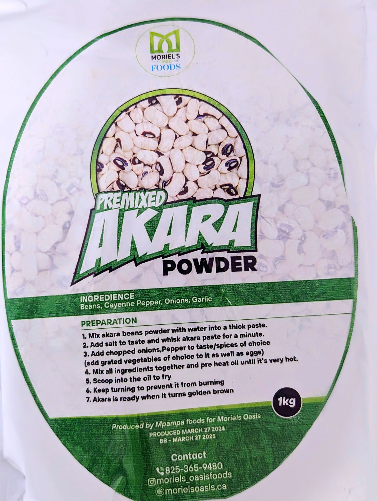 Akara Powder Mix – Moriels Oasis Foods